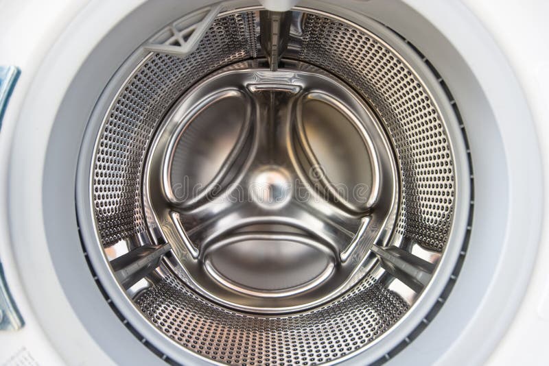 Inside the Golden Washing Machine Stock Image - Image of stainless ...