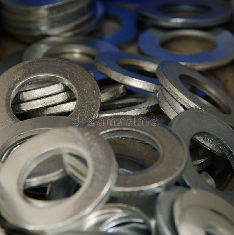 New Washers in Galvanized Design Stock Image - Image of washers, sales ...