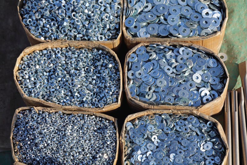 Washers and Nuts stock photo. Image of industrial, tools - 112489774