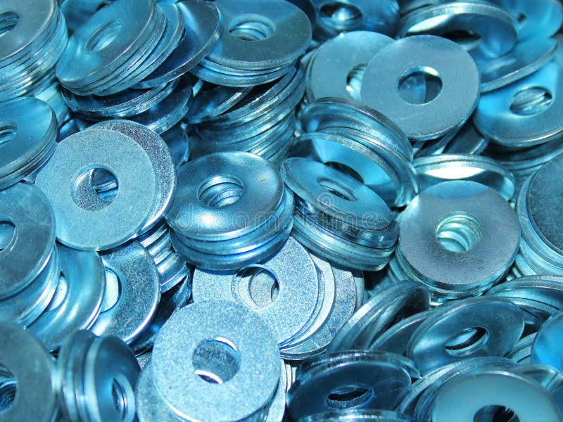 Washers for Working with Metal Structures Background Stock Image ...