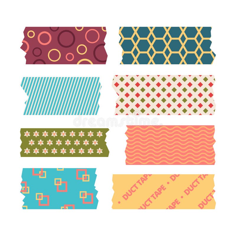 Washi Tape. Colored Handmade Japanese Crafted Paper Ribbons Different ...