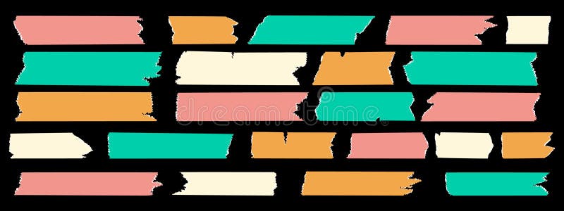 Washi Tapes Collection. Design Elements for Decorations, Scrapbooking ...