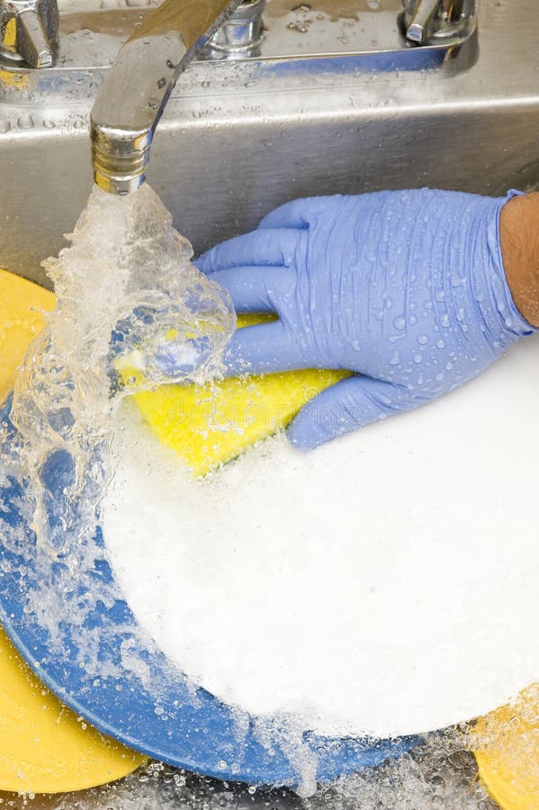 Dish Washing Room in a Restaurant Stock Image - Image of place ...
