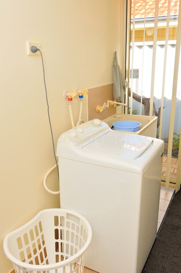 Washing area stock photo. Image of machine, modern, indoors - 19654352