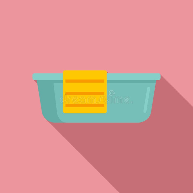 Washing Basin Icon, Flat Style Stock Vector - Illustration of liquid ...