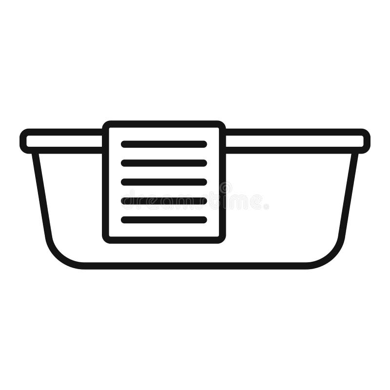 Washing Basin Icon, Outline Style Stock Vector - Illustration of water ...