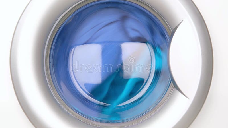 Washing Blue Clothes in the Washing Machine Stock Footage - Video of ...