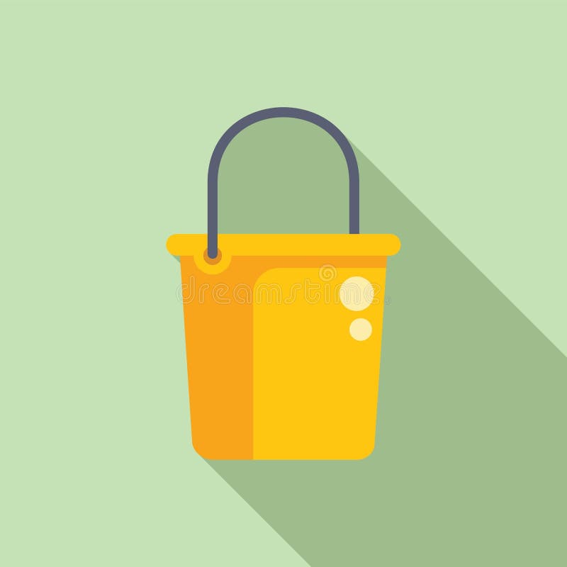 Washing Bucket Icon Flat Vector. Handle Pot Stock Illustration ...