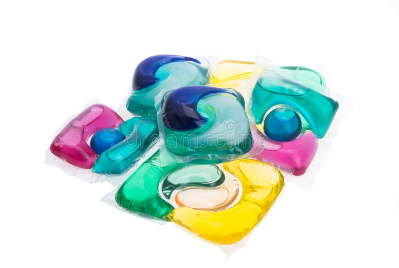 Washing capsules isolated stock photo. Image of blue - 228451228