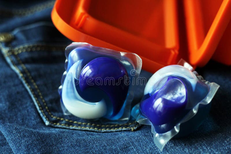 Washing Capsules, New Technology, Washing Powder or Gel Stock Photo ...
