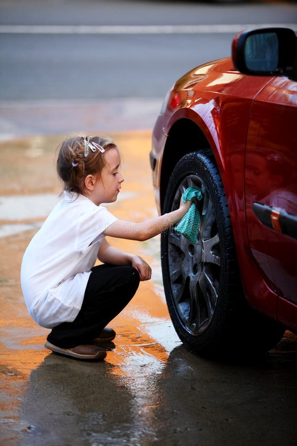 Girls washing the car stock image. Image of water, sisters - 39741989