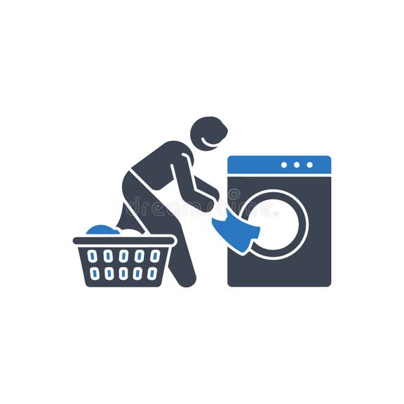 Washing Clothes Icon stock vector. Illustration of cleaning - 373151699
