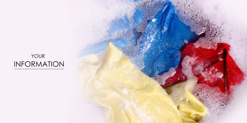 Washing Color Clothes in Basin Enemale Powdered Detergent Pattern Stock ...