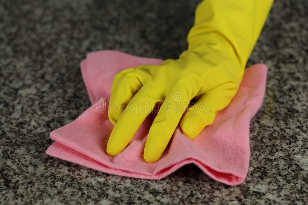 Washing a countertop stock photo. Image of hand, household - 30719078