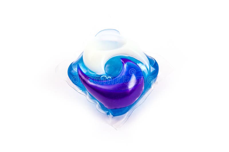 Washing Detergent Capsule Pod Isolated Stock Photo - Image of detergent ...