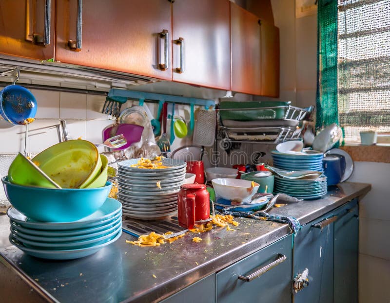 Washing Dirty Dishes in the Kitchen is a Routine but Essential Task ...