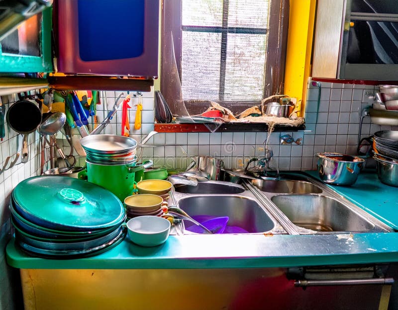 Washing Dirty Dishes in the Kitchen is a Routine but Essential Task ...