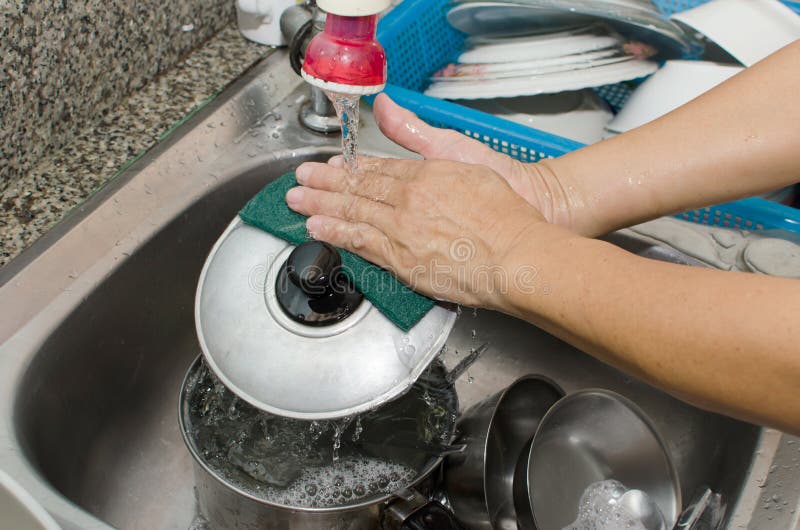 The washing dishes stock photo. Image of dishes, white - 61541380