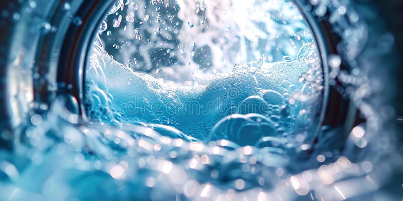 Washing Drum with Water Inside Stock Illustration - Illustration of ...