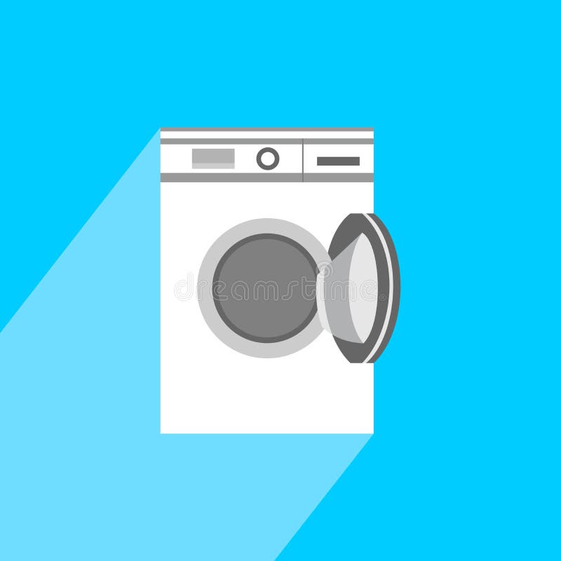 Washing or Dryer Machine Icon with the Door Open. Stock Vector ...