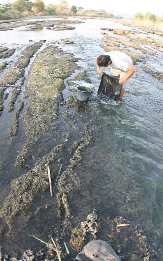 Washing in drying river editorial stock photo. Image of wash - 31532123