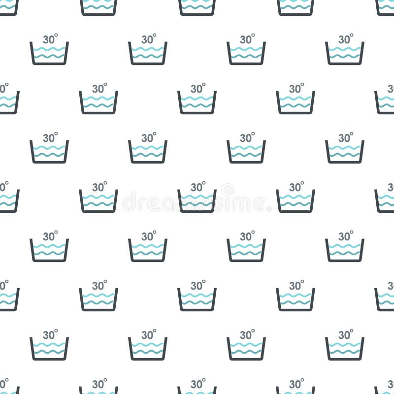 Washing Emblem Pattern Seamless Vector Stock Vector - Illustration of ...