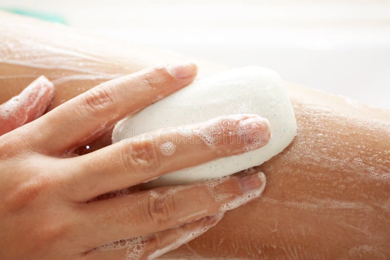 Washing of feet by soap stock photo. Image of drops, cream - 22404760