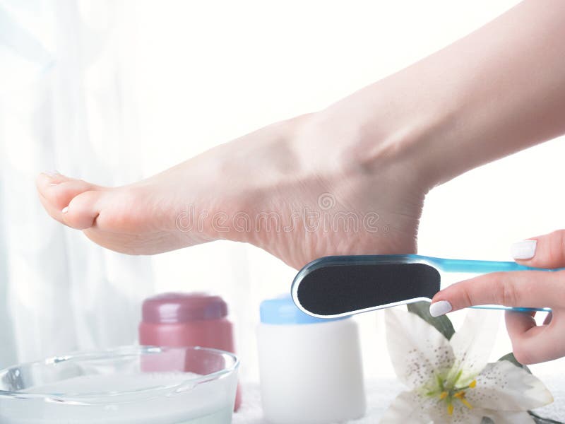 Washing of a female leg stock photo. Image of pamper, beauty - 8639748