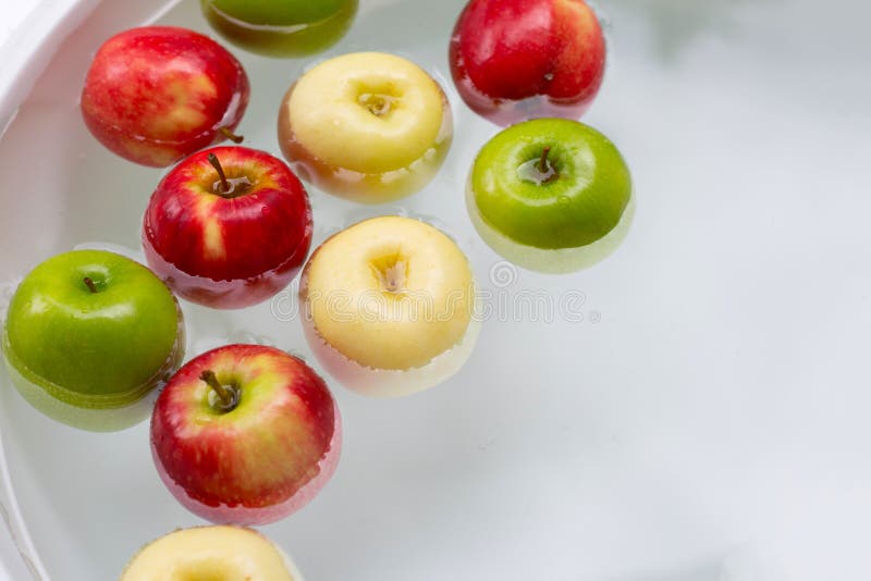 Washing Fresh Apples in the Water Stock Image - Image of color ...