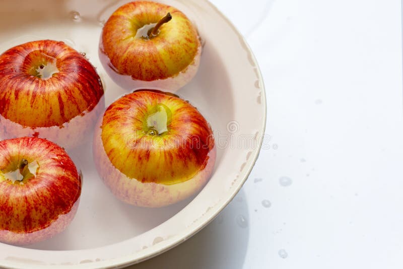 Washing Fresh Apples in the Water Stock Image - Image of diet, juicy ...