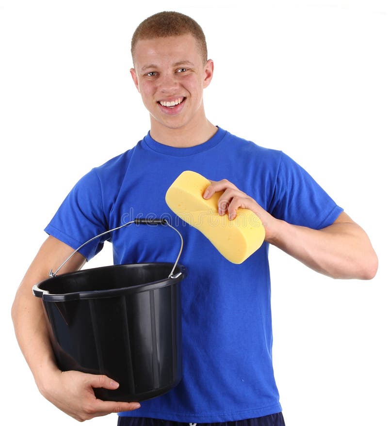 Washing guy stock photo. Image of dirt, people, mess - 24221794
