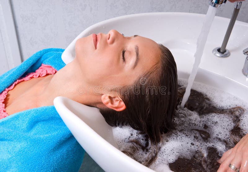 Washing hair stock image. Image of hold, hairstyle, massage - 16041749