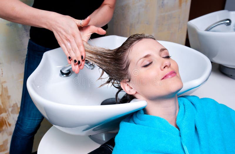 162 Woman Washing Hair Salon Pool Stock Photos - Free & Royalty-Free ...