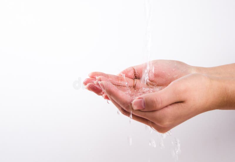 Washing Hand with Clean Water Stock Photo - Image of clear, liquid ...