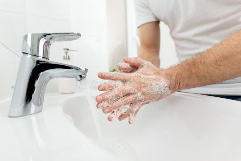 Washing Hands As a Prevetion Against Bacteria and Viruses Stock Image ...