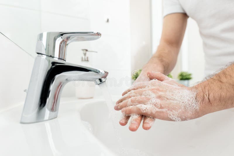 Washing Hands As a Prevetion Against Bacteria and Viruses Stock Image ...