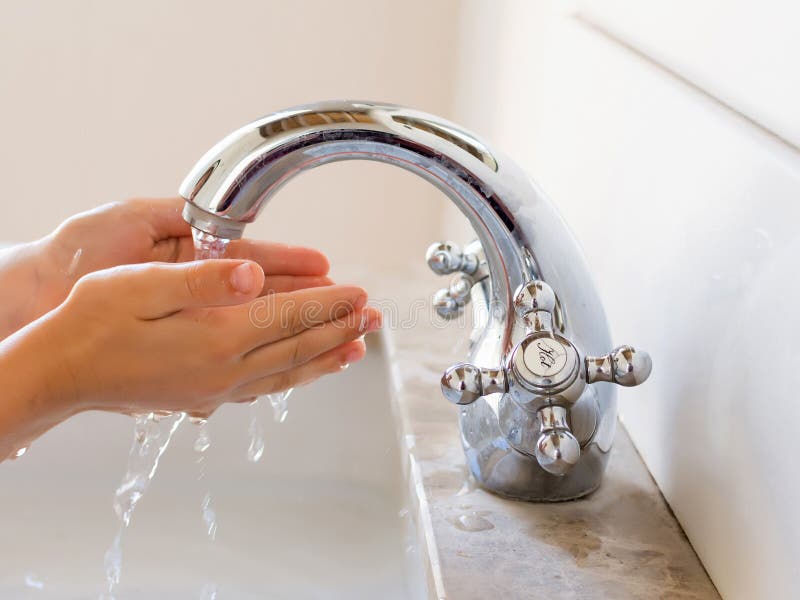Washing hands stock image. Image of chrome, closeup, hand - 77004541