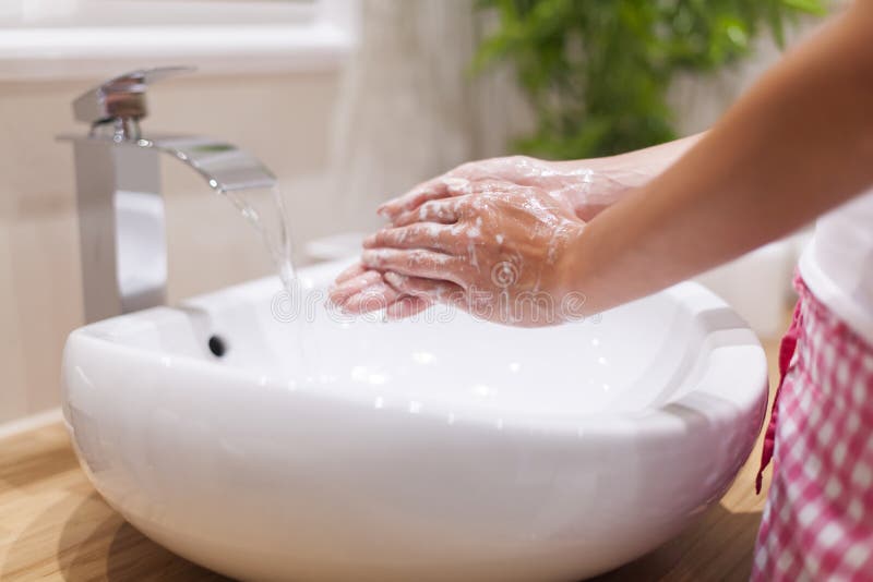 Washing hands stock image. Image of human, female, cleaning - 43077519