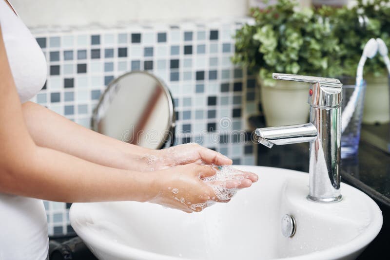Washing hands stock photo. Image of woman, vitality - 132896676