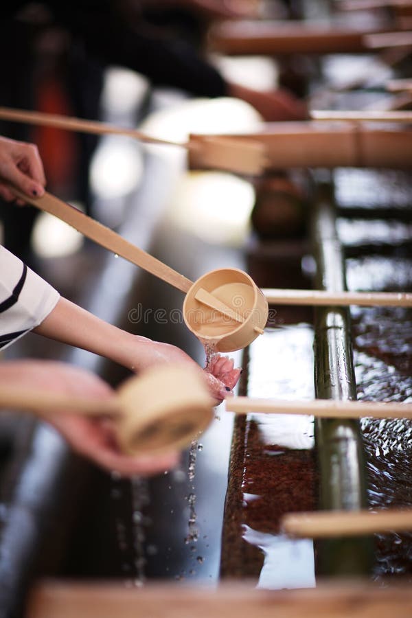 Ritual of washing hands stock image. Image of tourism - 89119785