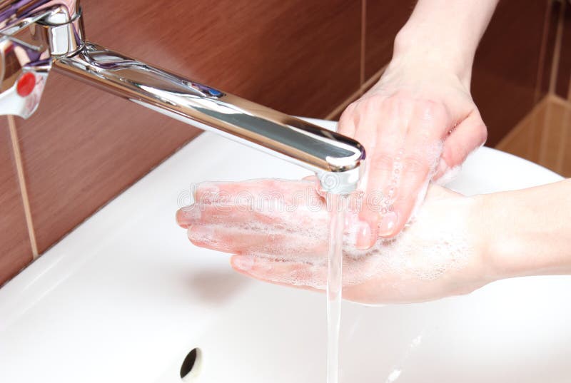 Washing Of Hands Under Running Water Stock Photo - Image of liquid ...