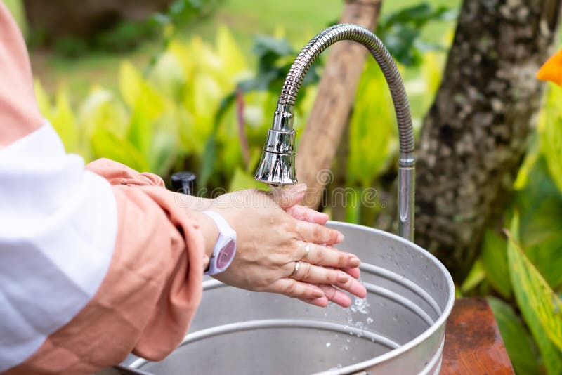 Washing Hands, Women Keep Their Fingers Clean Stock Image - Image of ...