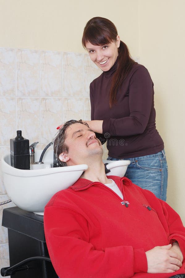 Washing head stock image. Image of teeth, caucasian, posing - 7496385