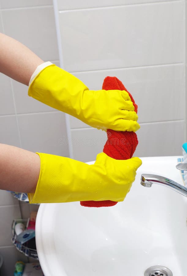 Washing at home stock image. Image of bucket, hand, broom - 63612495