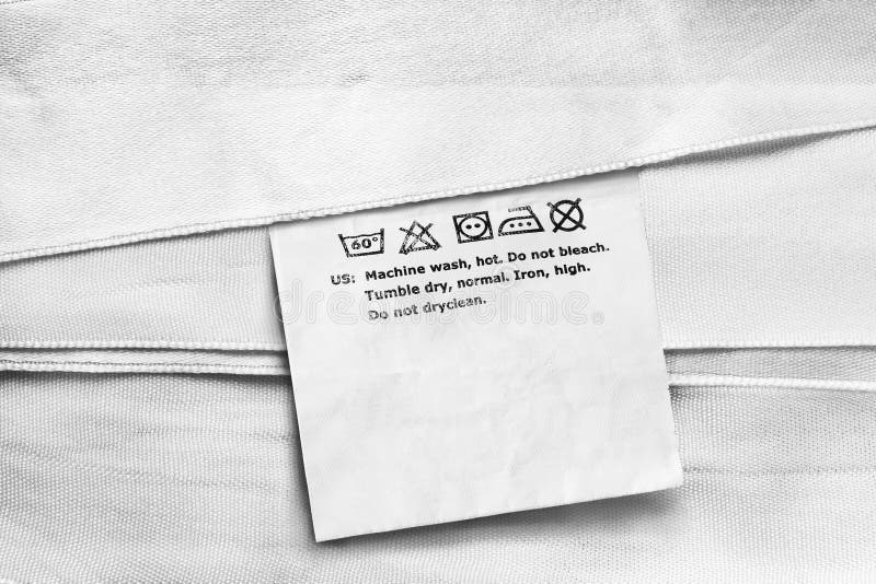 Washing instructions label stock photo. Image of clothes - 101008040