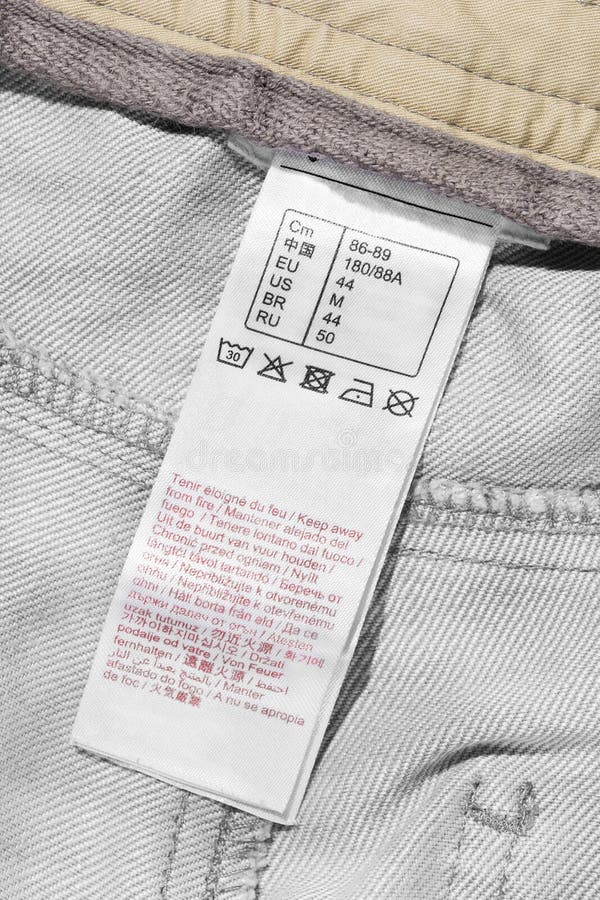 Washing instructions label stock image. Image of industry - 97283999