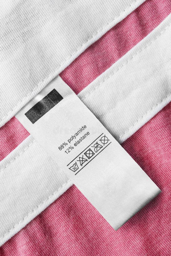 Washing instructions label stock image. Image of fabrics - 99148557