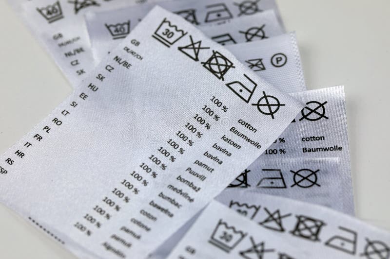 449 Cloth Label Tag Laundry Care Instructions Stock Photos - Free ...