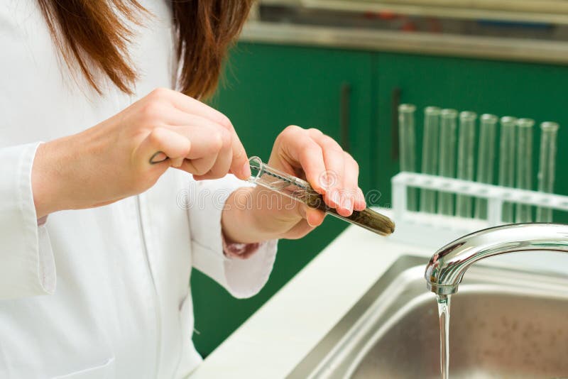 Scientific Experiments on New Substances Stock Image - Image of beaker ...