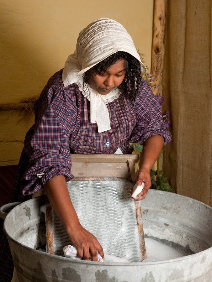 Washing Laundry the Old Way Stock Image - Image of fashioned, women ...